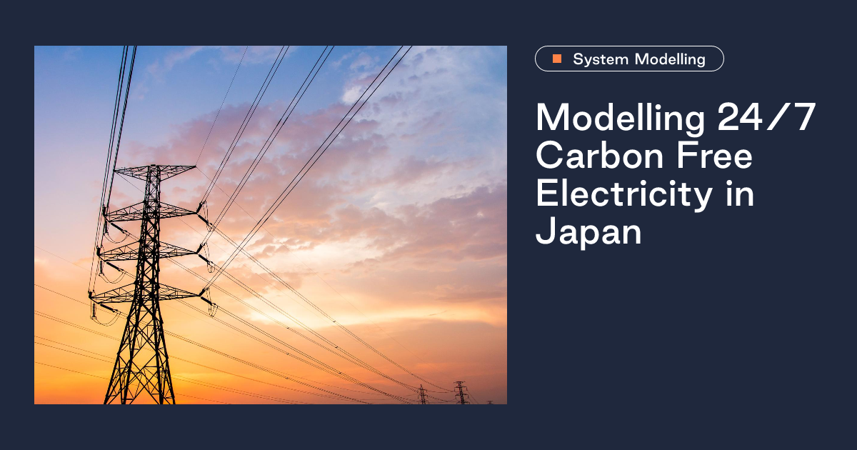 Modelling 24/7 Carbon Free Electricity in Japan