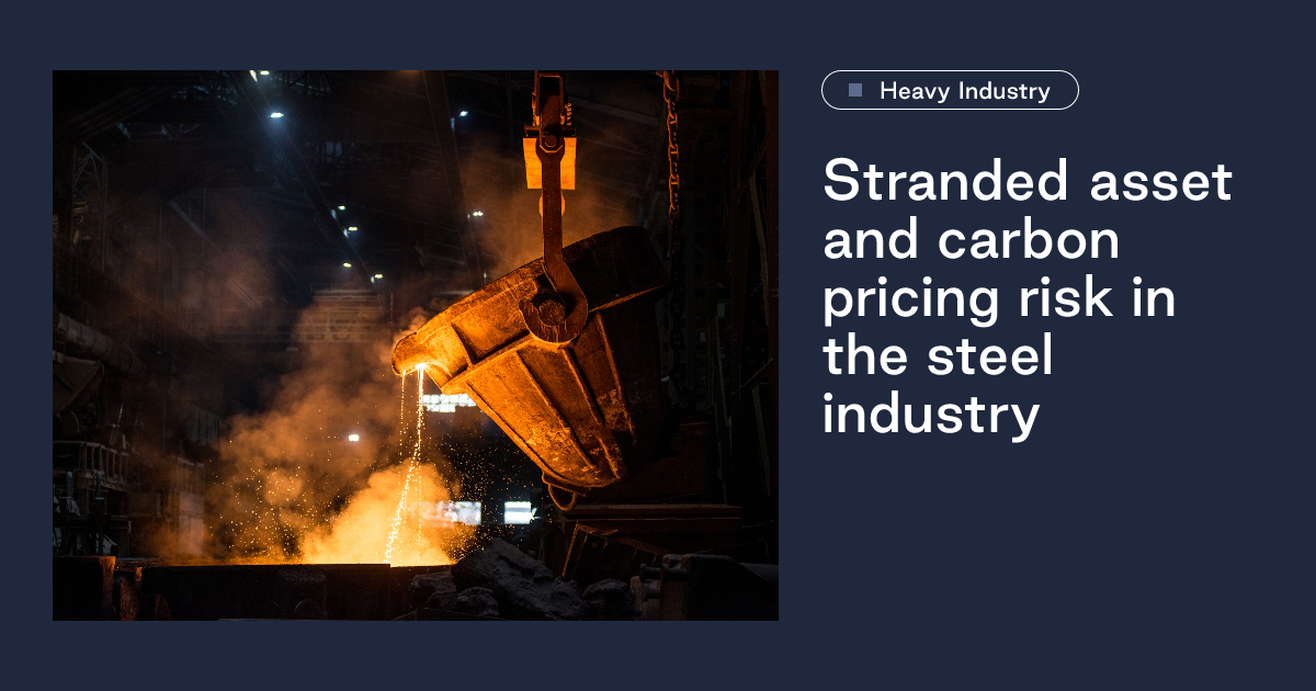 Analysing stranded asset and carbon pricing risk in steel sector