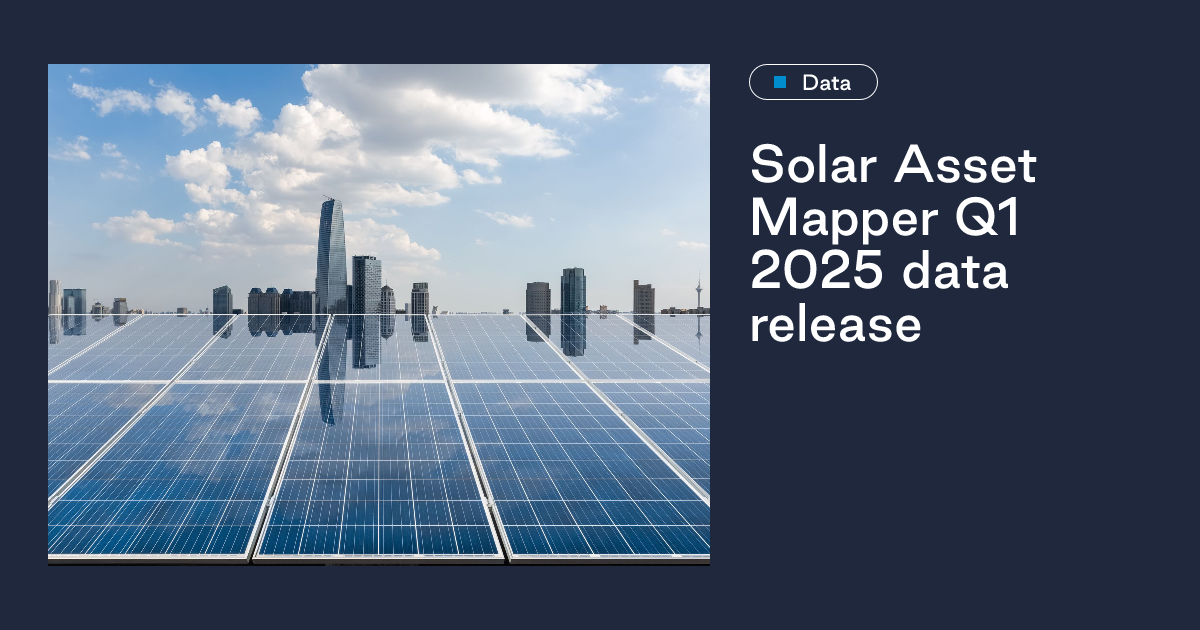 Solar Asset Mapper Q1 2025 data release